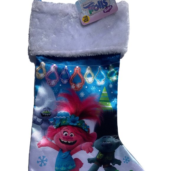Dreamworks | Holiday | Troll Trolls Christmas Holiday Stocking 8 Inch ...